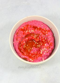 Beetroot Hummus | Quick Beetroot Hummus Recipe | Simply Tadka
